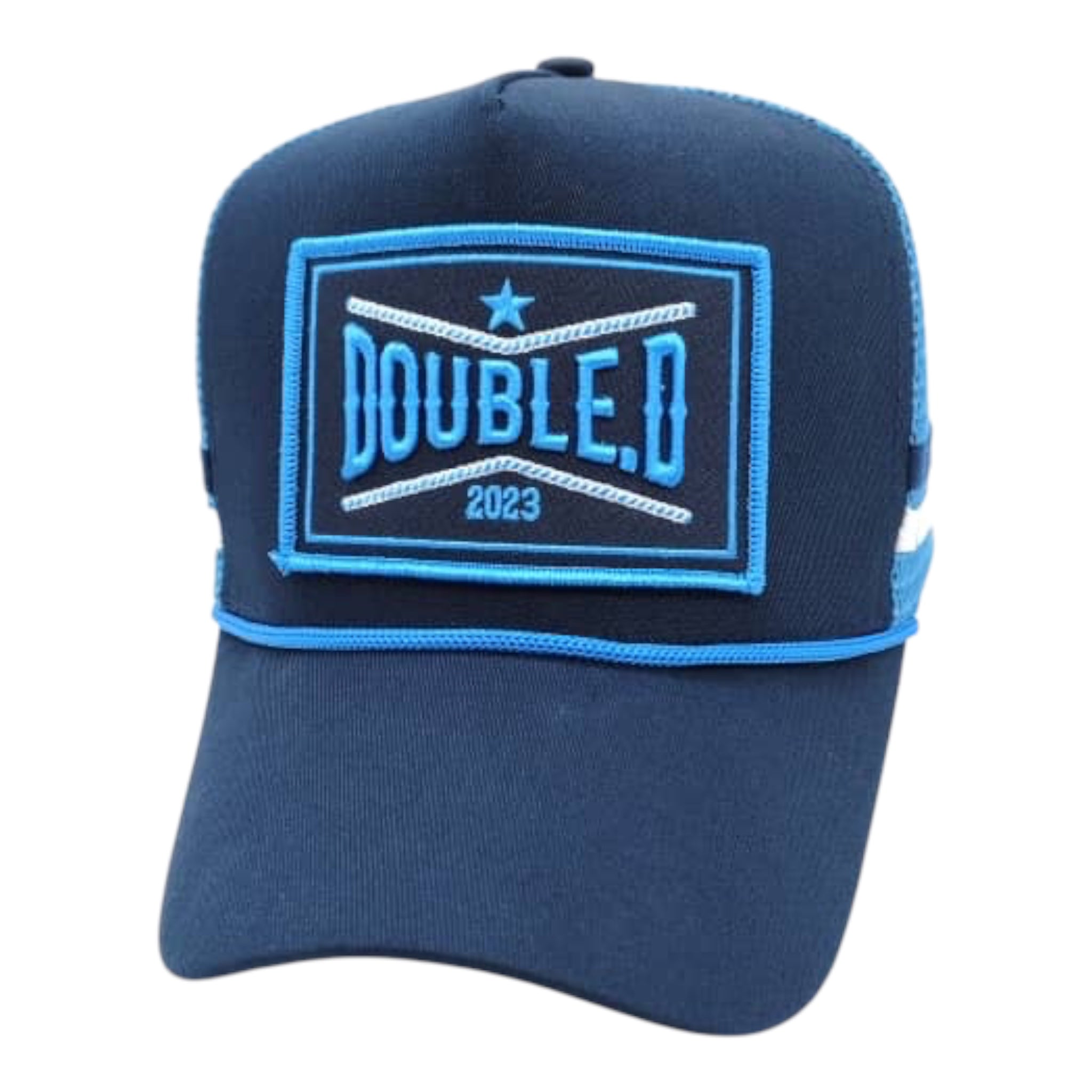 Navy and Bright Blue Double D Trucker Cap – Dusk on the Downs